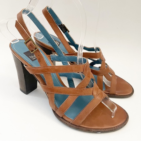 Biala | Shoes | Biala Italian Leather Heeled Sandals Size | Poshmark